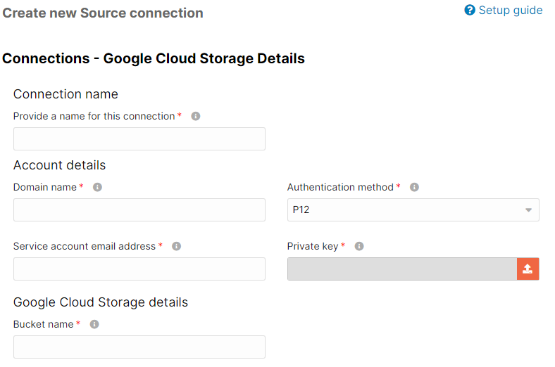 Google Cloud Storage - Source Connection Setup – CloudM