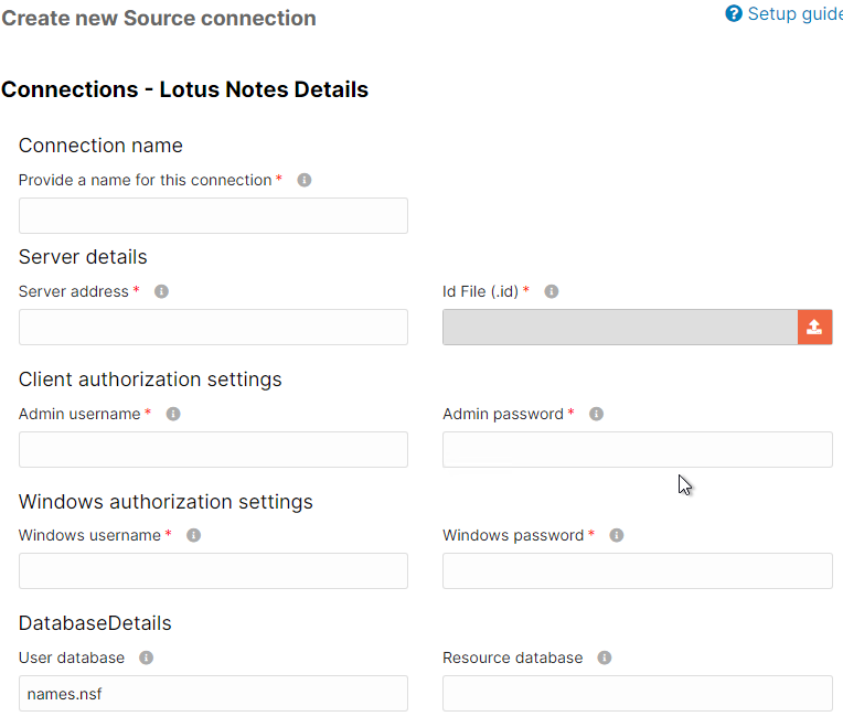 Lotus Notes - Source Connection Setup – CloudM
