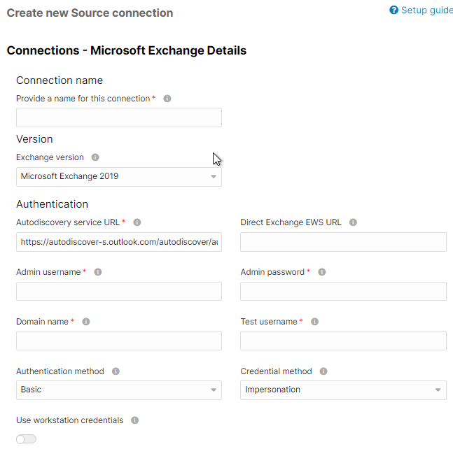Microsoft Exchange - Source Connection Setup – CloudM