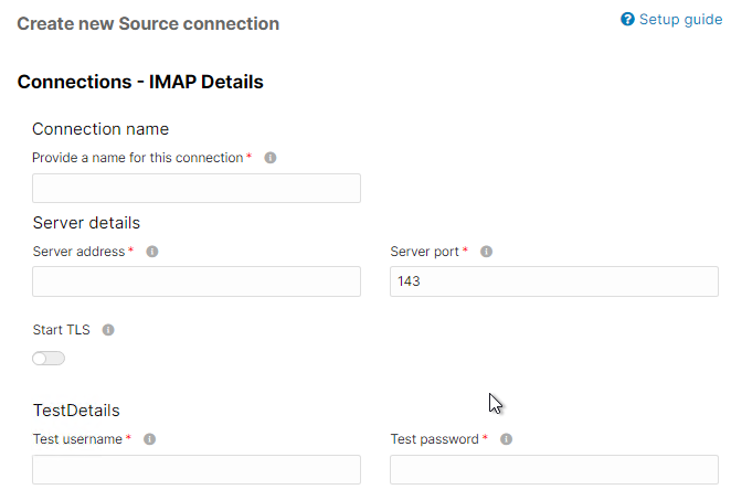 IMAP - Source Connection Setup – CloudM