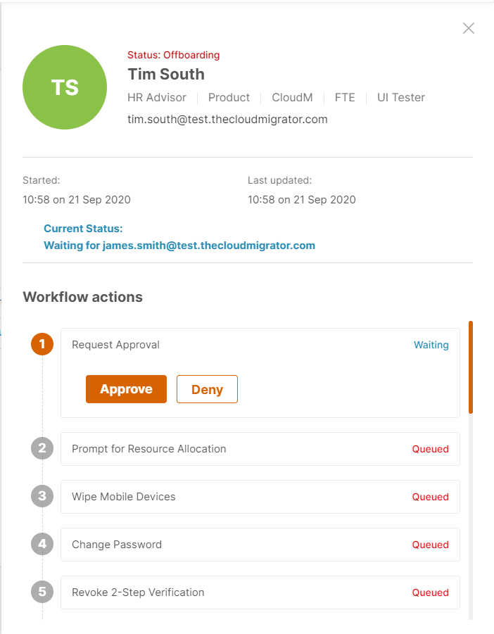Processing tab – CloudM